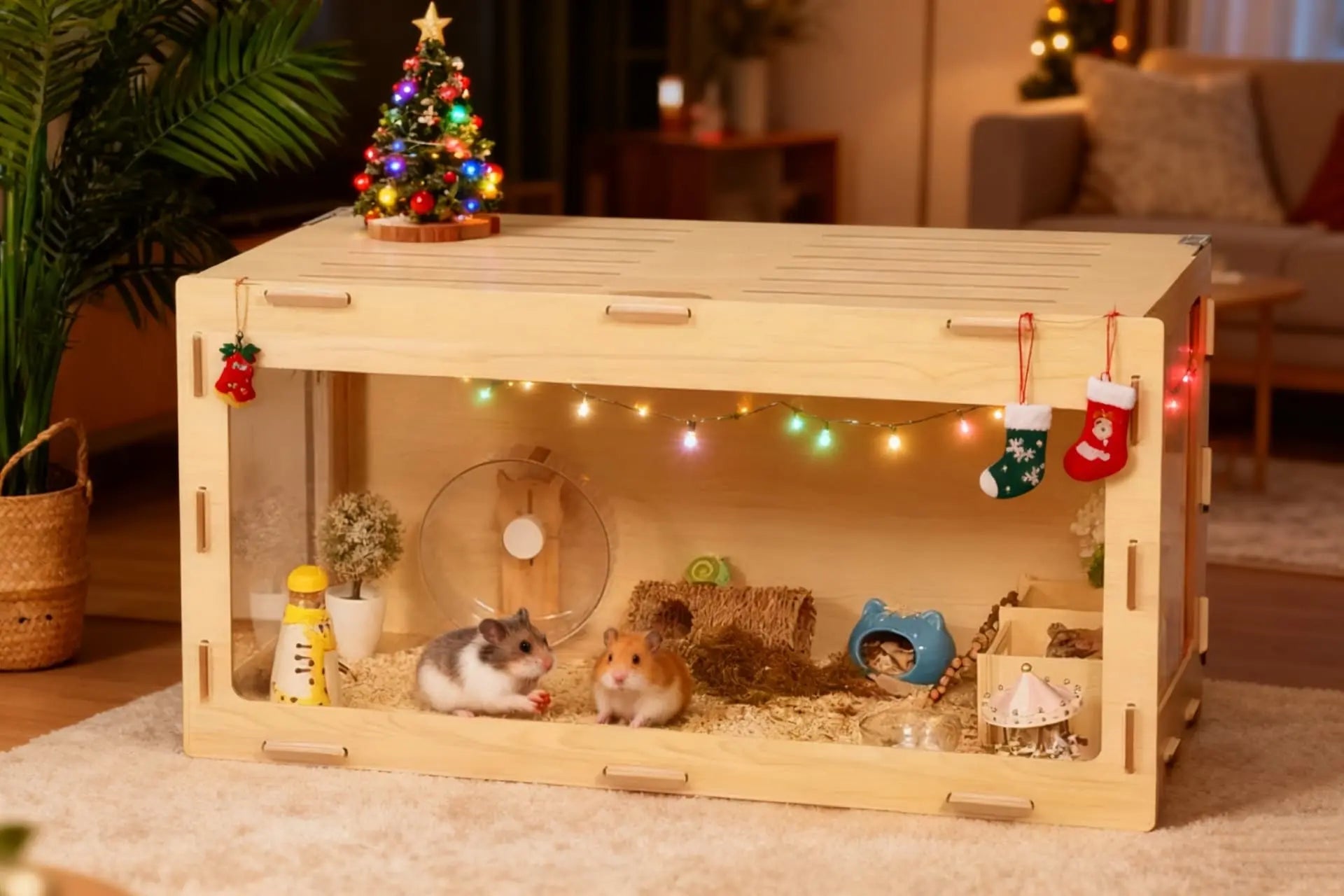 How to Create Christmas-Themed Hamster Cages - coziwow
